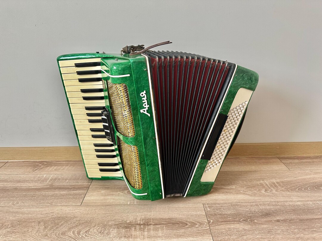 Russian Piano Accordion, 96 Bass, 3 Voice, 3 Registers, USSR Accordion ...