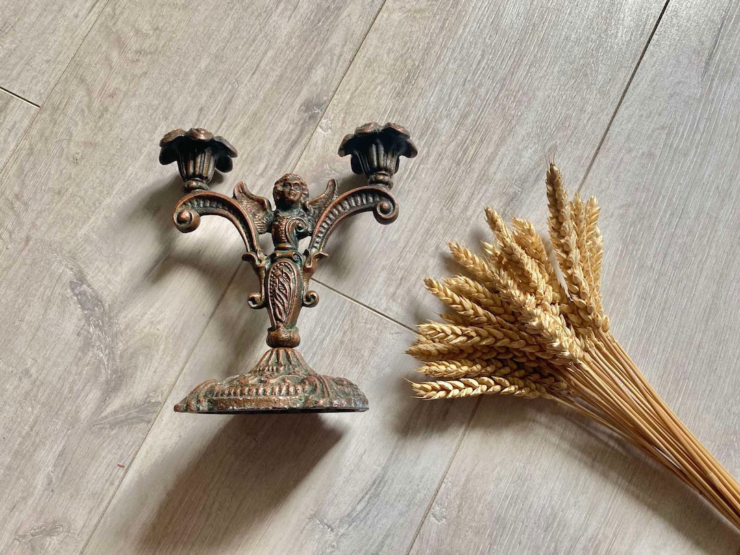 Rare Vintage Soviet Metal Candlestick for Two Candle,ussr Candle Holder ...