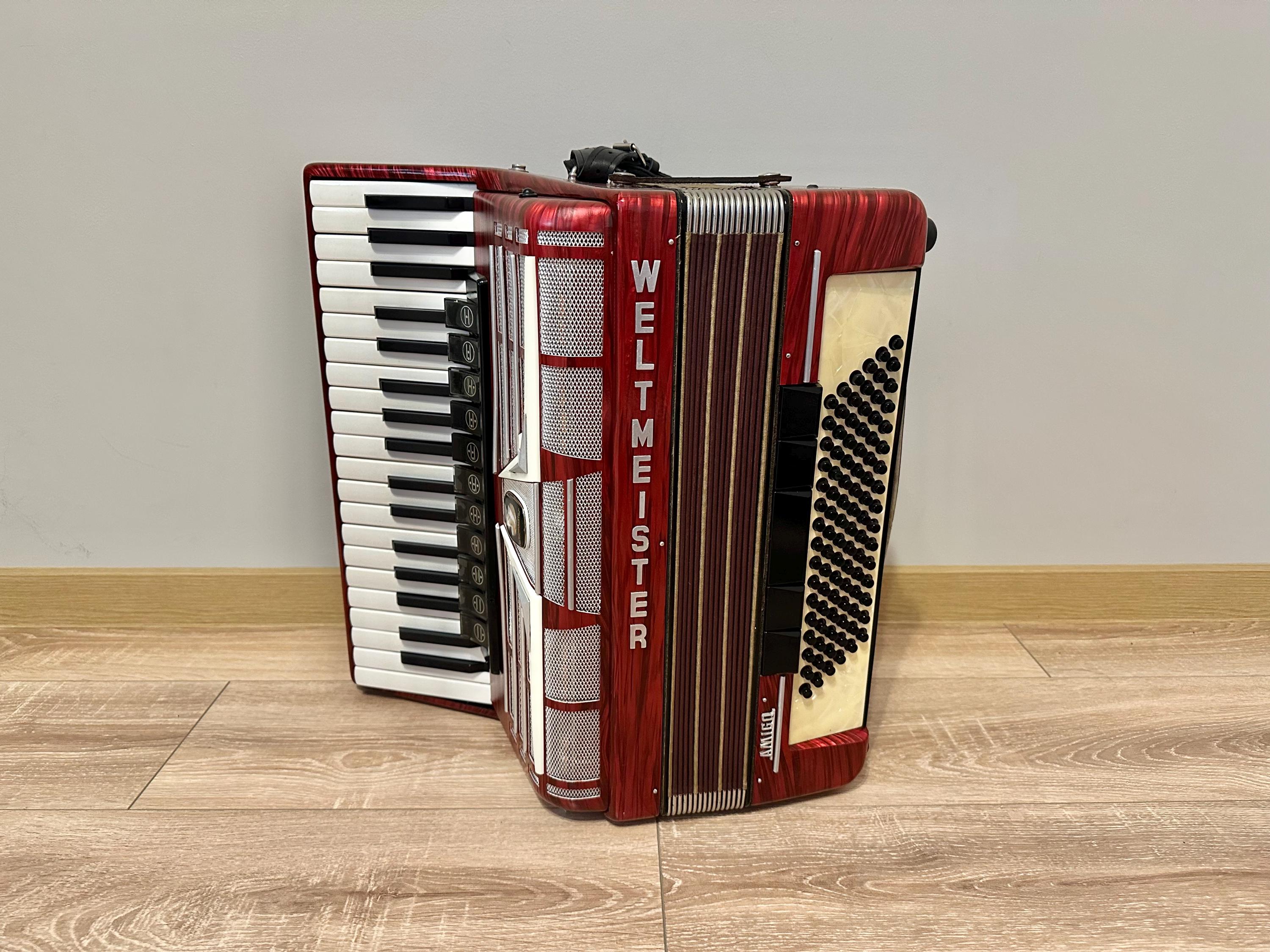 Weltmeister Amigo Accordion, 96 Bass, 4 Voice, 11+5 Registers, Germany ...