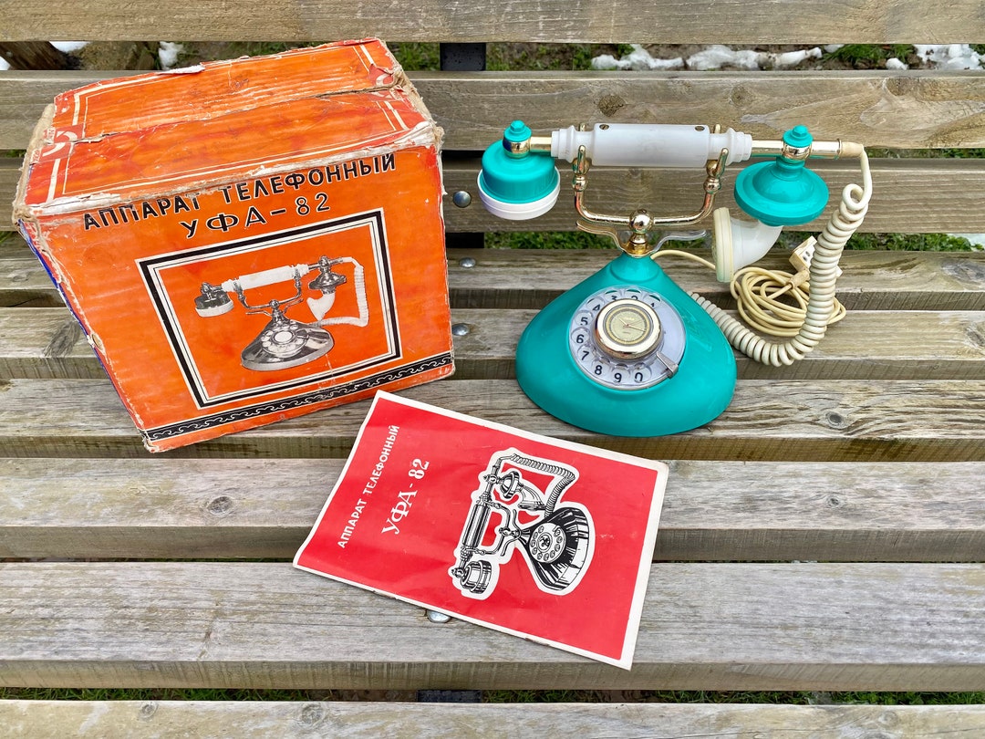 USSR Vintage Phone, Ufa Model, Soviet Phone, Dial Telephone, Stylish ...