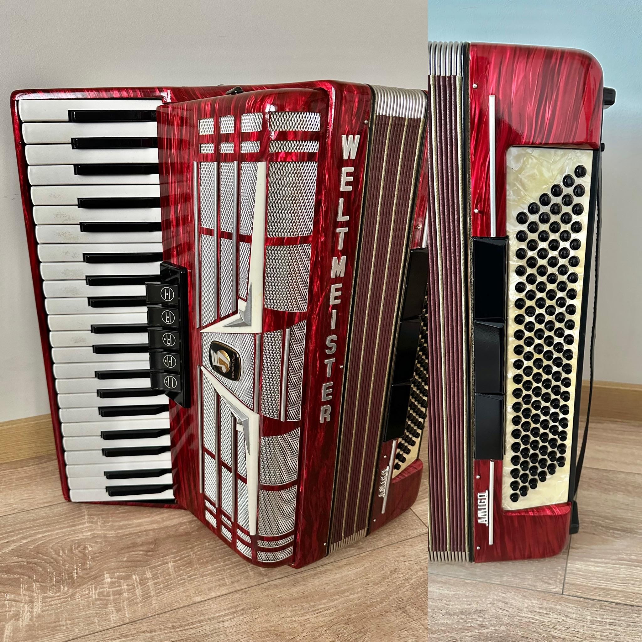 Weltmeister Amigo Accordion, 120 Bass, 3 Voice, 5+3 Registers, Germany ...