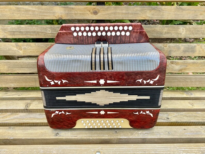 Vintage Folk Garmoska Ukrainian Garmoska 3 Voice Russian - Etsy