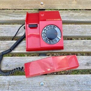 Vintage Red Phone 80s, Ussr Phone, Old Rotary Phone, Soviet Phone ...