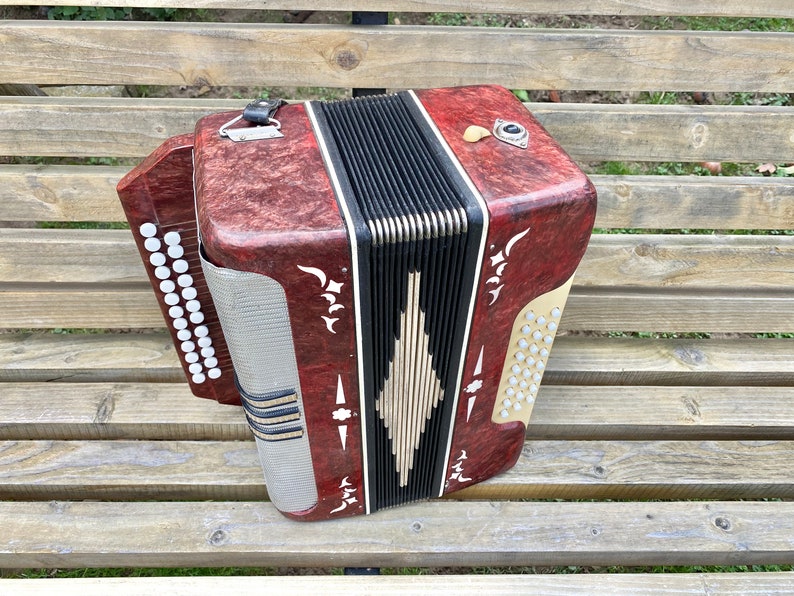 Vintage Folk Garmoska Ukrainian Garmoska 3 Voice Russian - Etsy