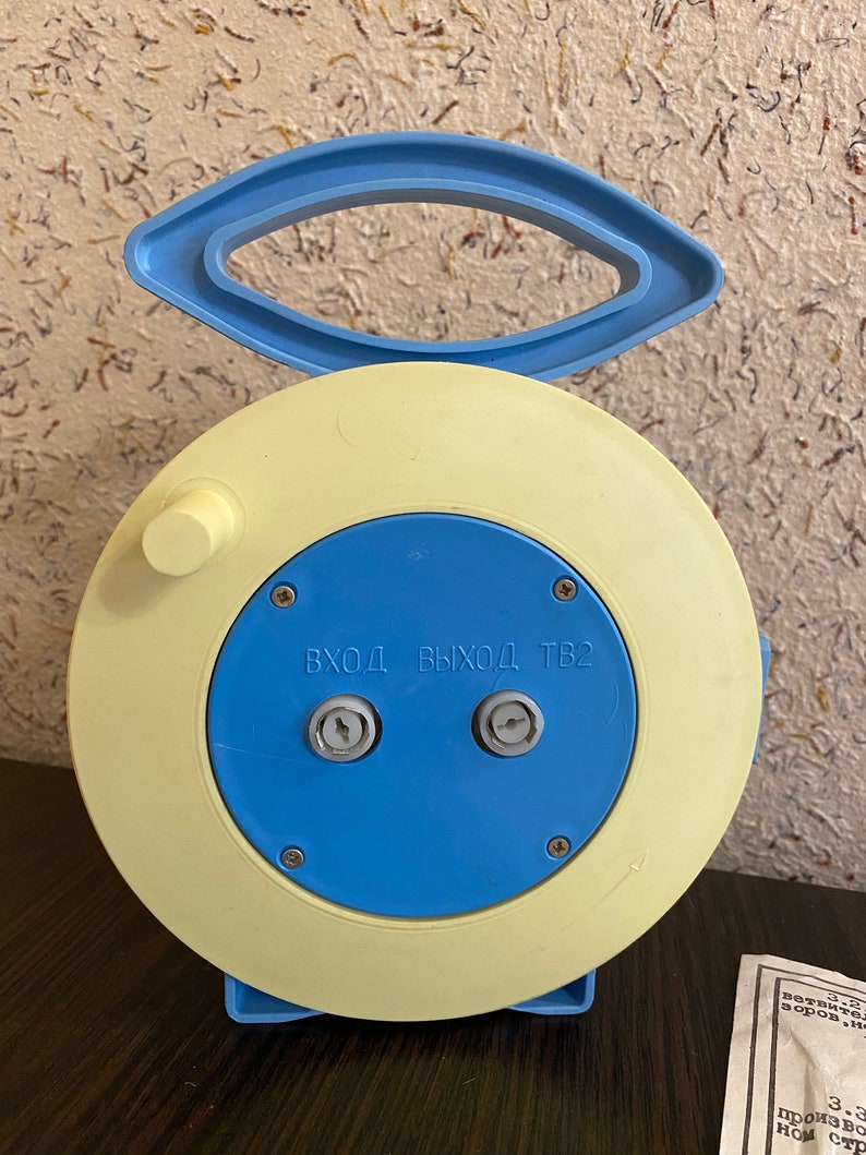 Vintage TV Cord Reel. Retractable Cord Reel With Handle. TV - Etsy