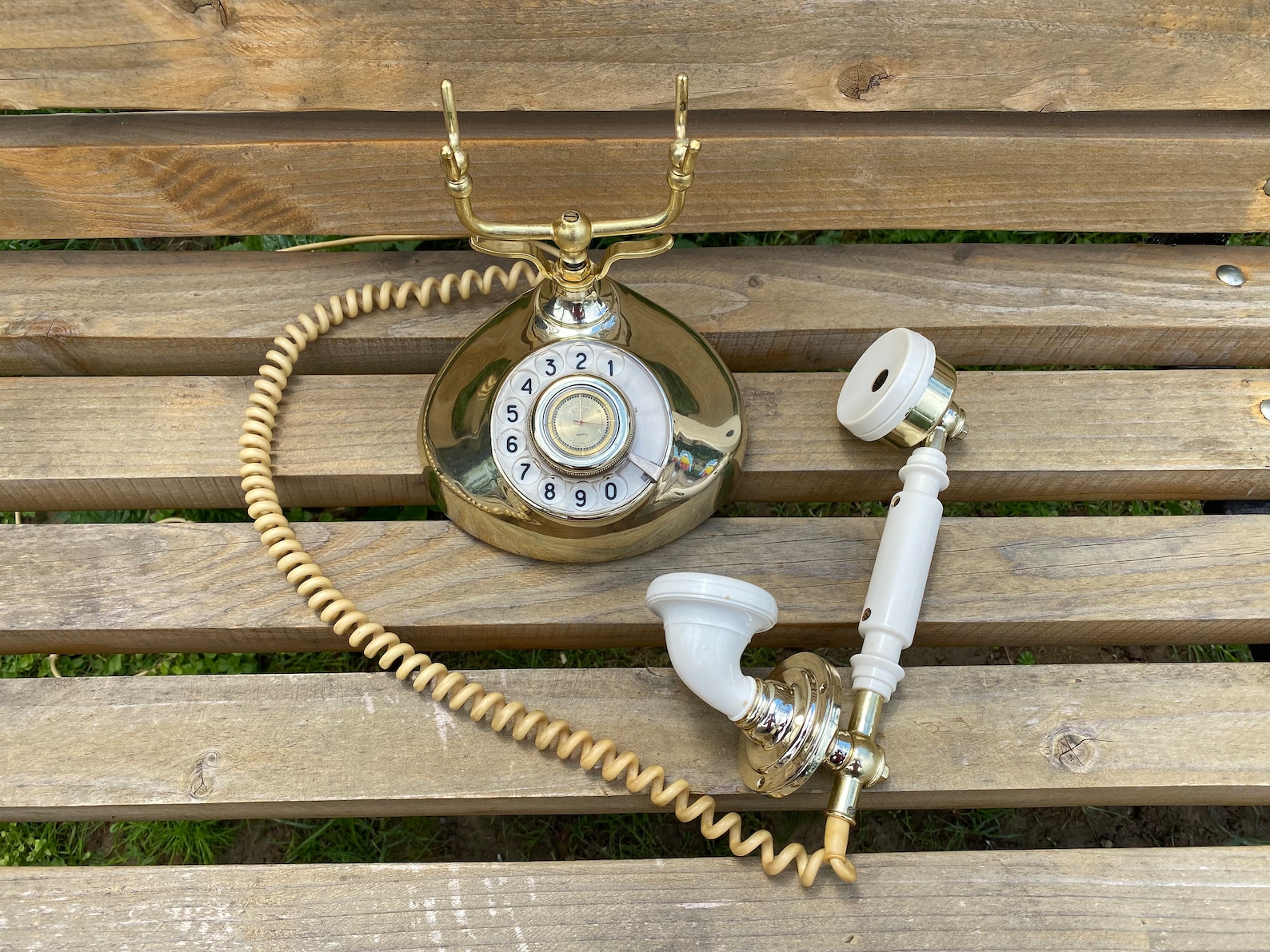 Vintage Gold Phone 1985s Phone With Watch Ufa Phone Retro - Etsy