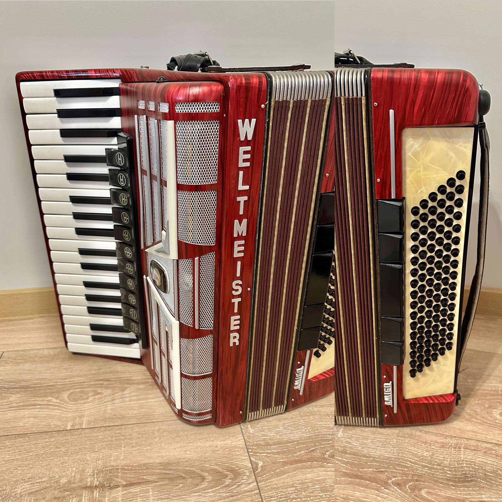 Weltmeister Amigo Accordion, 96 Bass, 4 Voice, 11+5 Registers, Germany ...