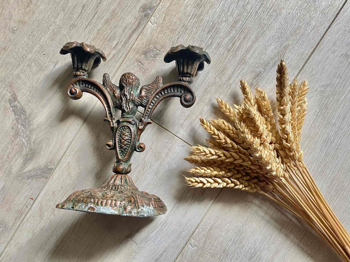 Rare Vintage Soviet Metal Candlestick for Two Candle,ussr Candle Holder ...