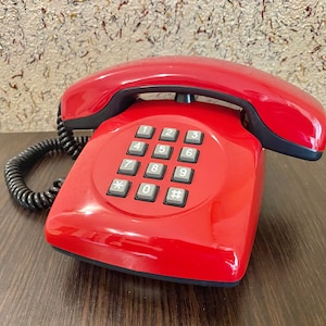 New Vintage Red Phone, Push-button Telephone, Soviet Phone, Vintage ...