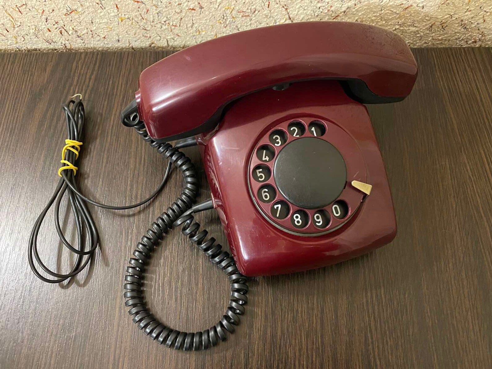 Vintage Burgundy Phone 88sold Rotary Phonesoviet | Etsy