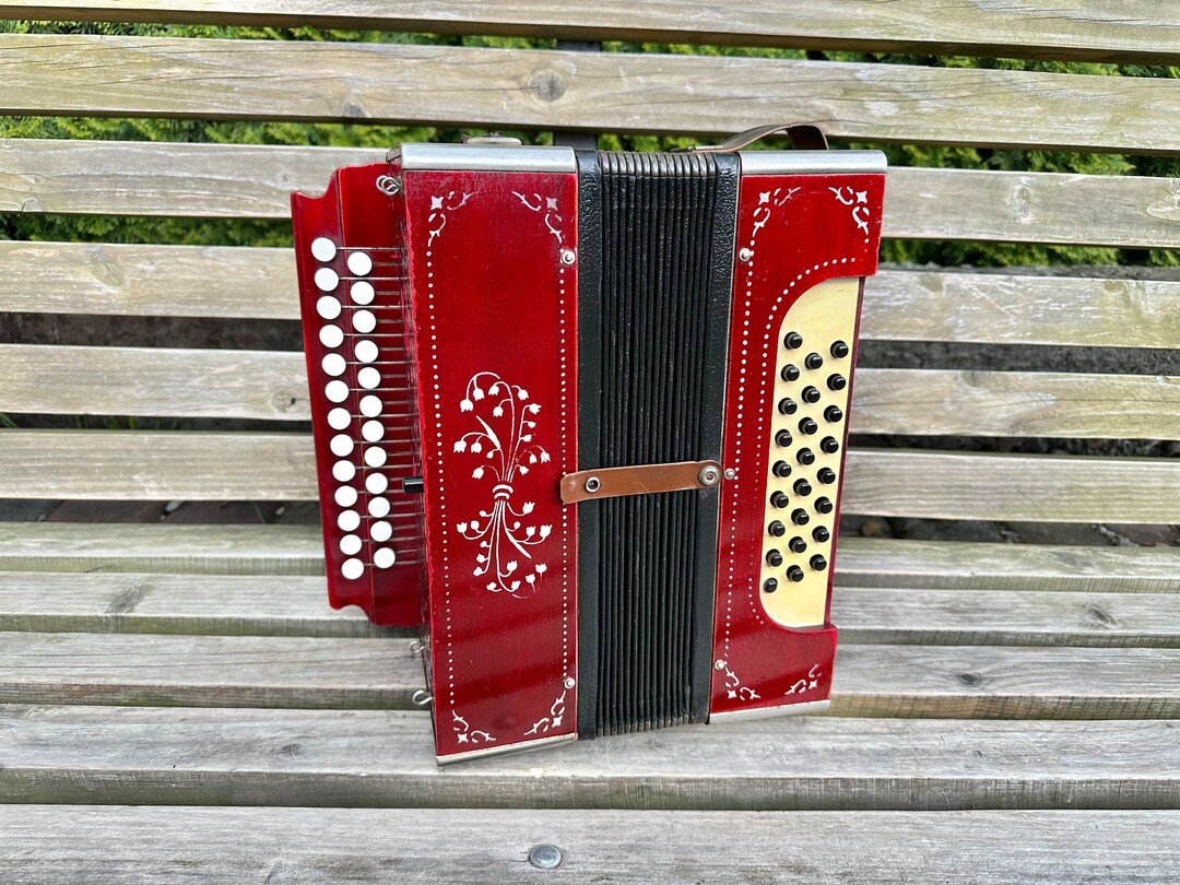 Rare Antique Wooden Garmoshka 1940s, Master Garmoshka, Handmade ...