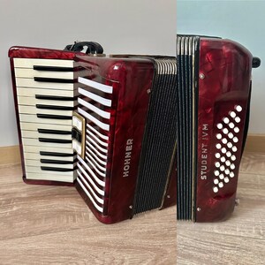 Rare Accordion Hohner Student IVM, 32 Bass, 2 Voice, Germany Accordion ...
