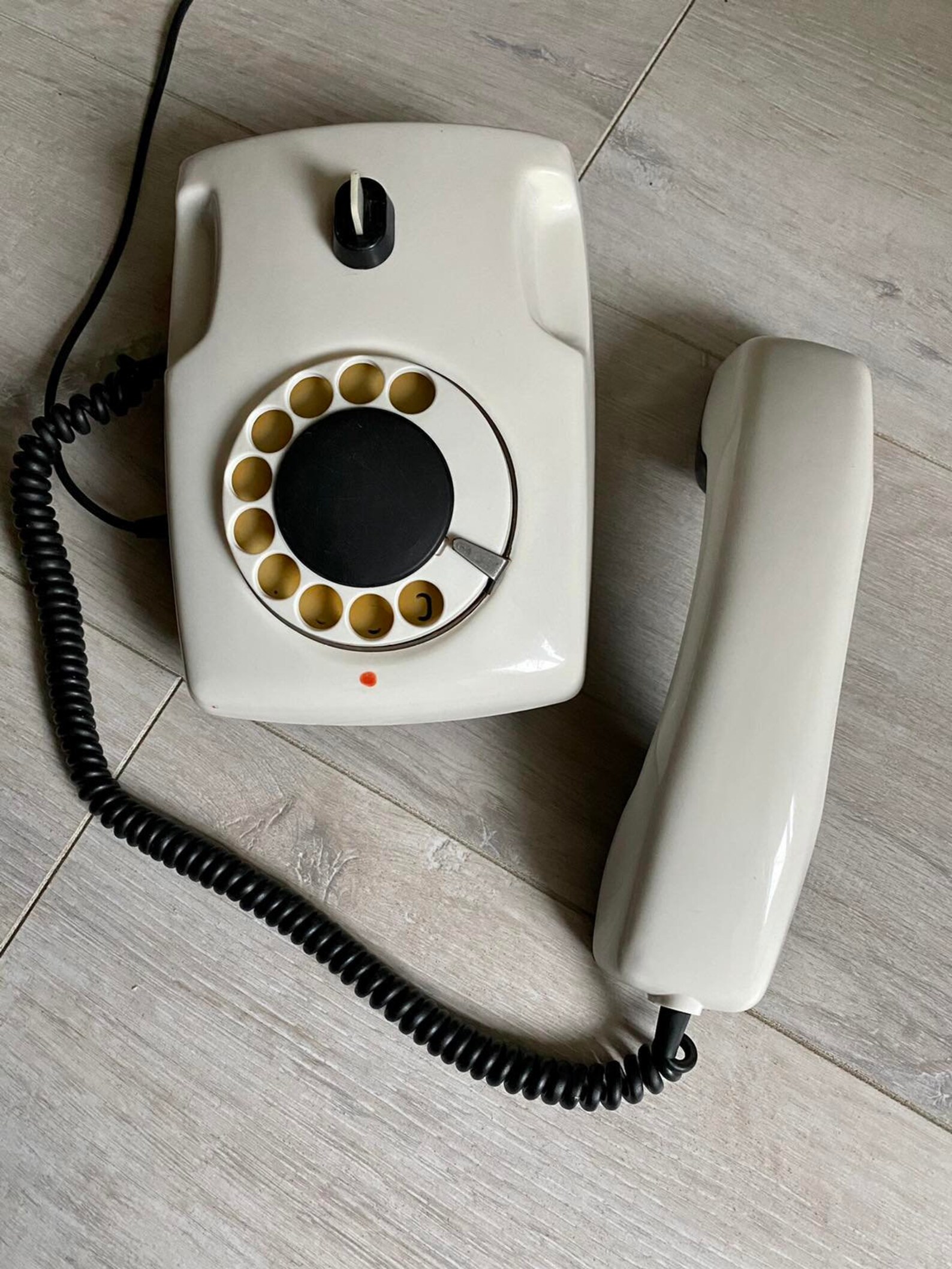 Vintage White Phone Old Rotary Phone Soviet Phone Circle - Etsy