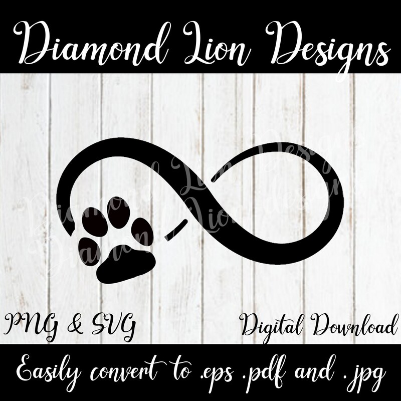 Infinity Paw Svg - Etsy