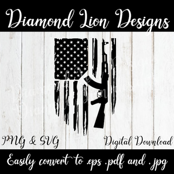 Tattered Flag Svg - Etsy