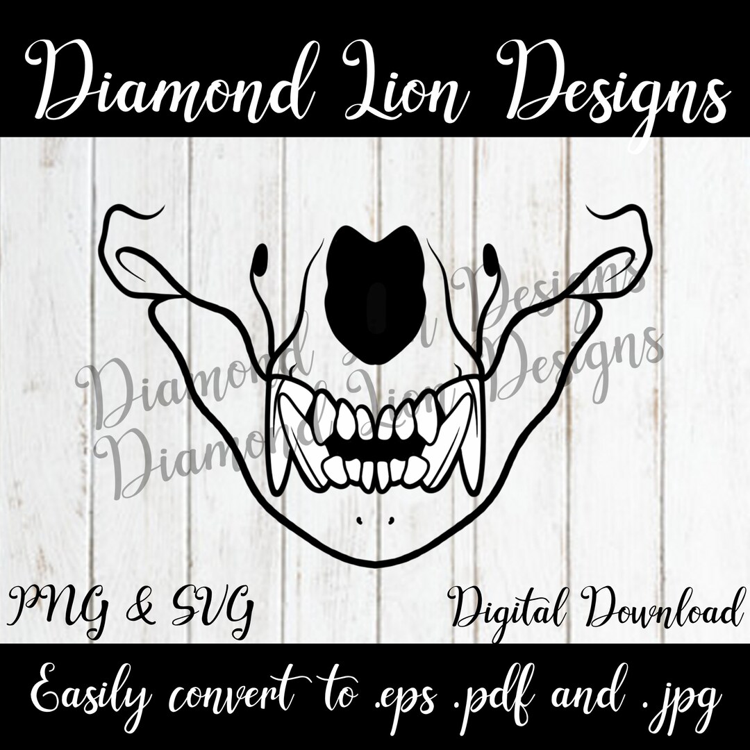 Canine Skull Mouth︱dog Skull Mouth︱svg︱png︱digital Download︱face Mask ...