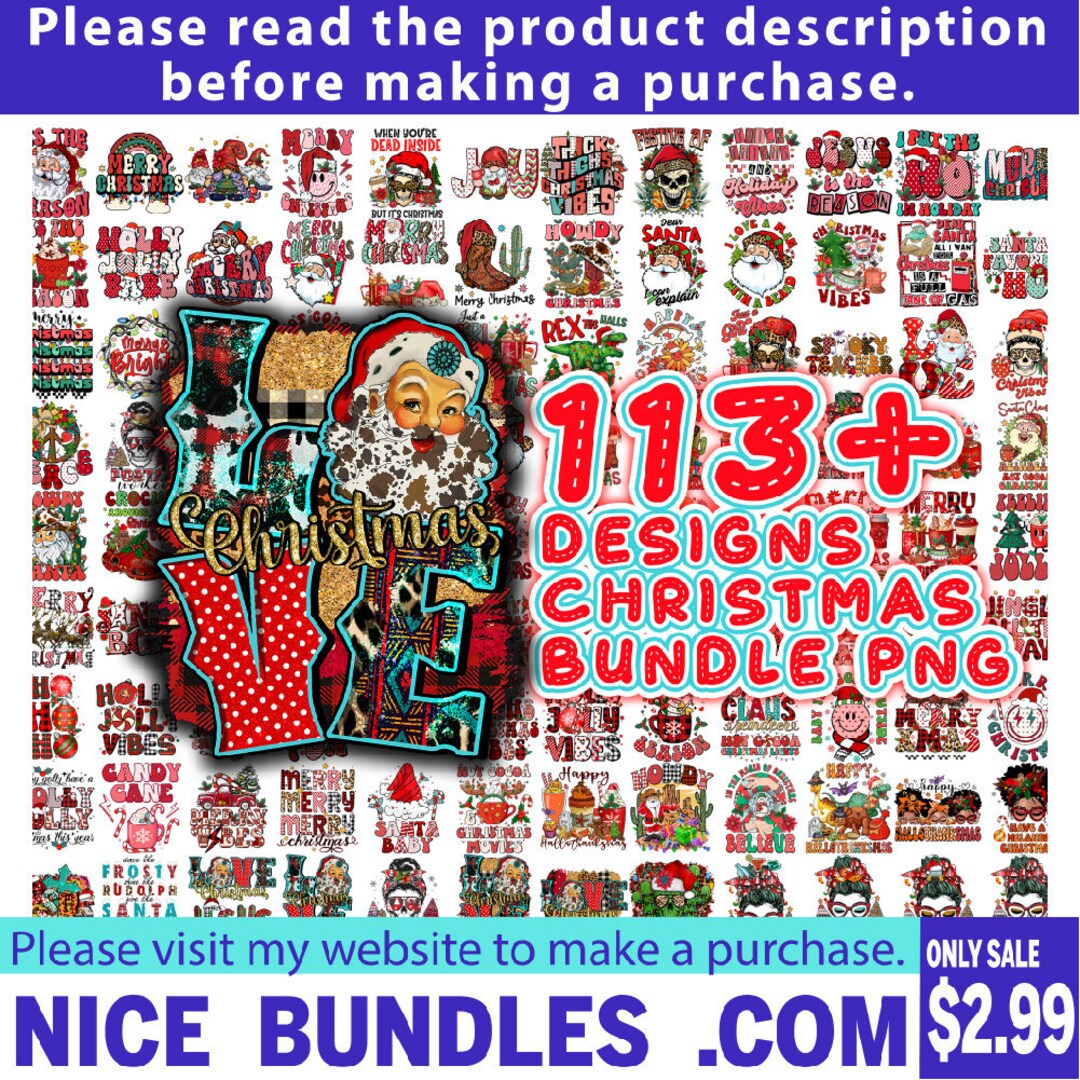Christmas Bundle Png Merry Christmas Png Christmas Png - Etsy
