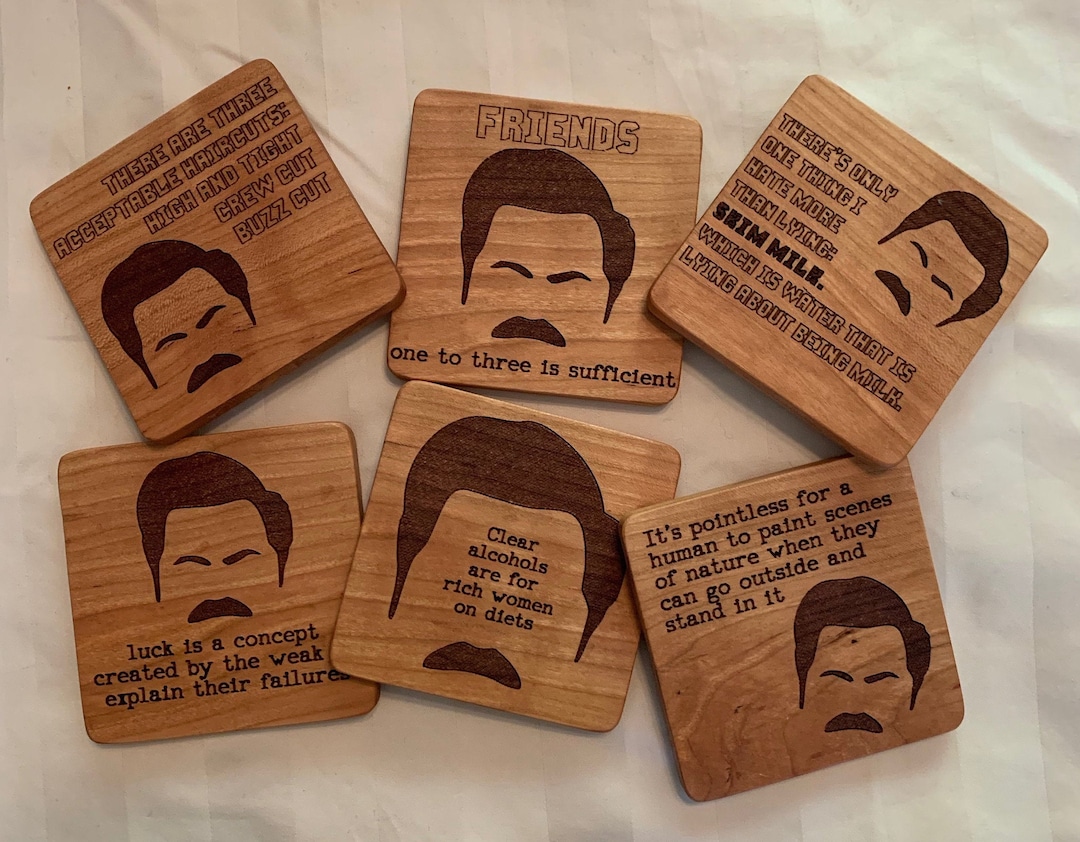 Ron Swanson Coasters Make Your Own Set - Etsy