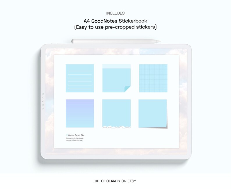 Pastel Digital Sticky Notes & Stickers for Ipad/tablet | Goodnotes ...