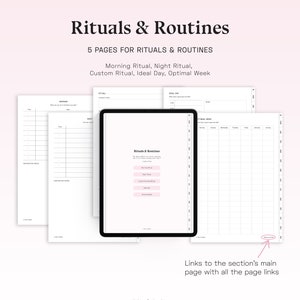 Undated Pink Daily Digital Planner for Goodnotes, Notability, Xodo ...