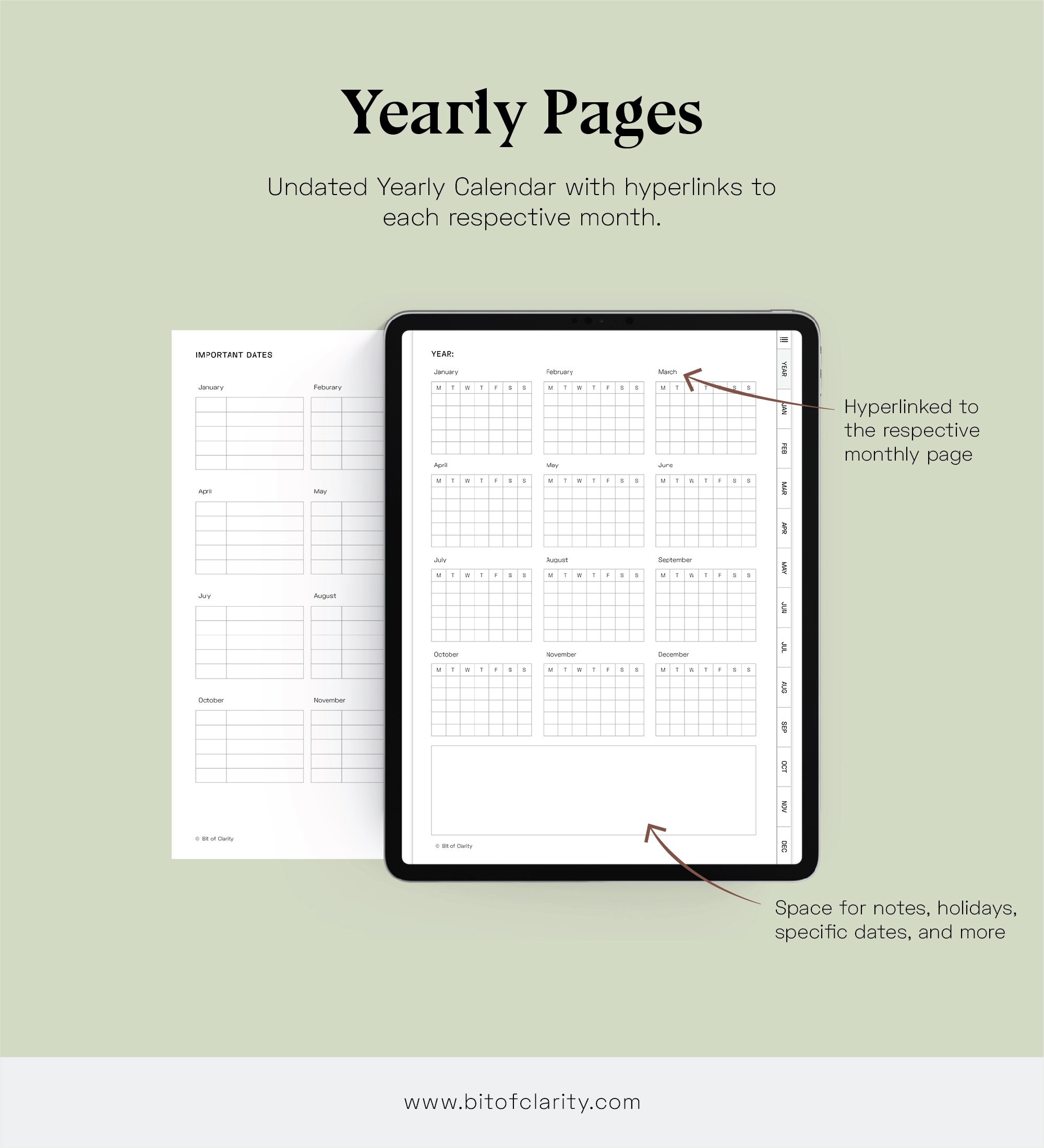 Undated Digital Planner for Mindfulness Ipad/tablet Goodnotes ...