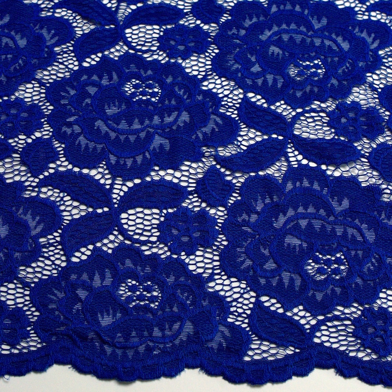 Elastische Spitze Blau ROSE DANCE Zierkanten Stoff Meterware - Etsy.de