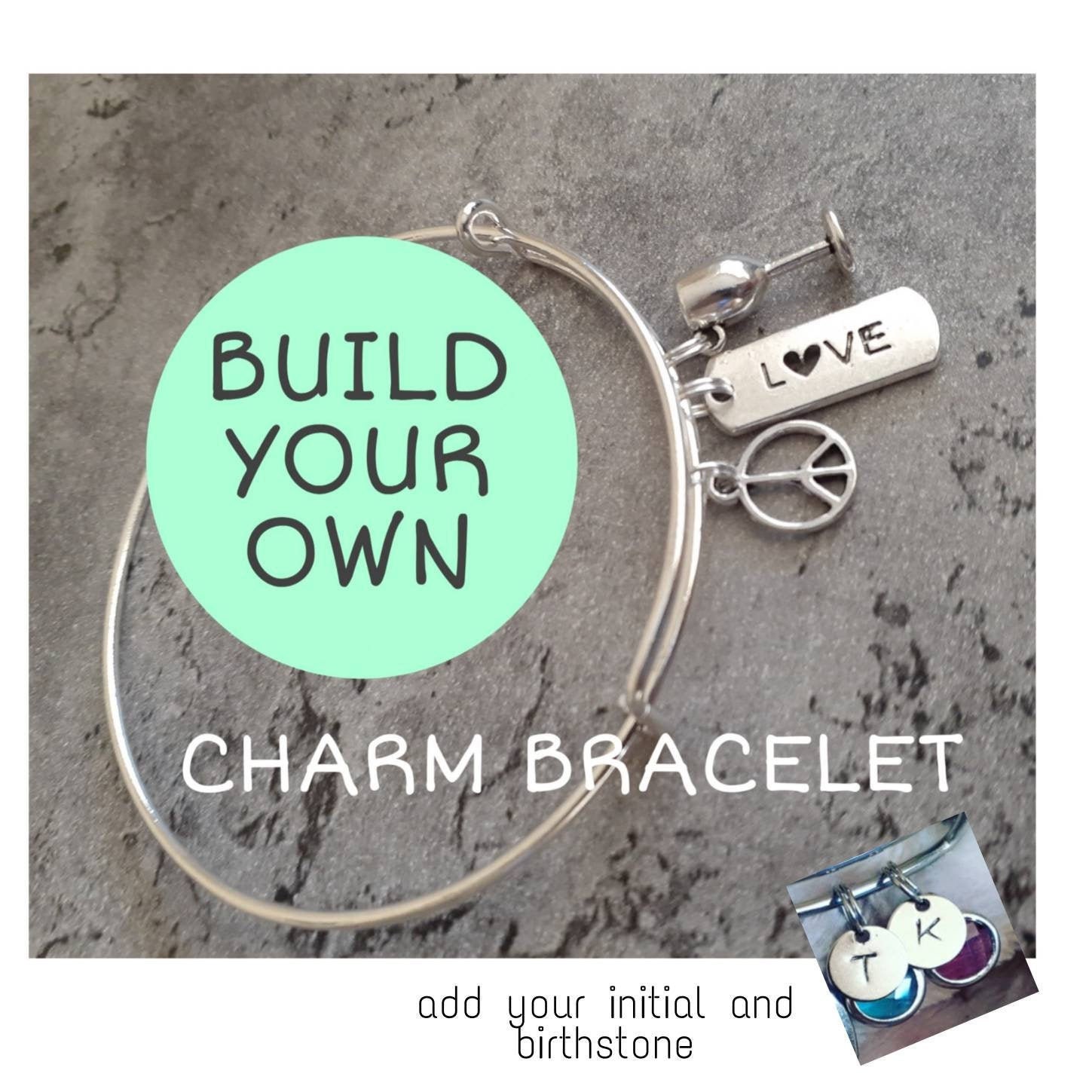 Design Your Own Charm Bracelet Custom Charm Bracelet Build | Etsy