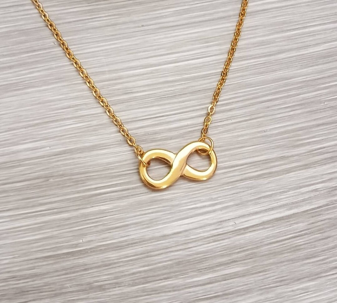 Infinity Symbol Choker Necklace, Gold Infinity Necklace, Paperclip ...