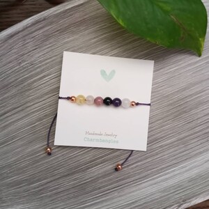 Grief Support Crystal Bracelet, Loss Gemstone Adjustable Bracelet ...