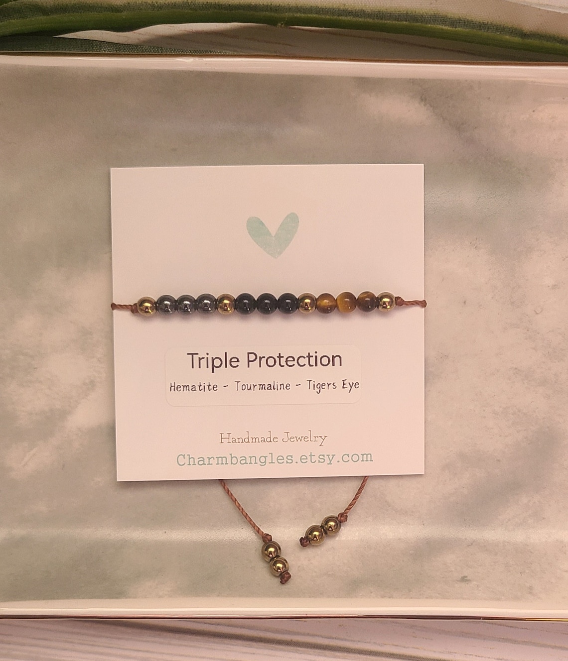 Triple Protection Crystal Bracelet, Protection Bracelet, Healing ...