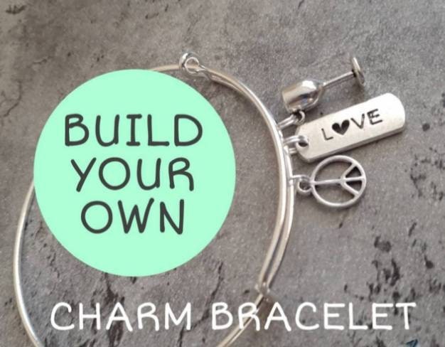 Design Your Own Charm Bracelet Custom Charm Bracelet Build - Etsy