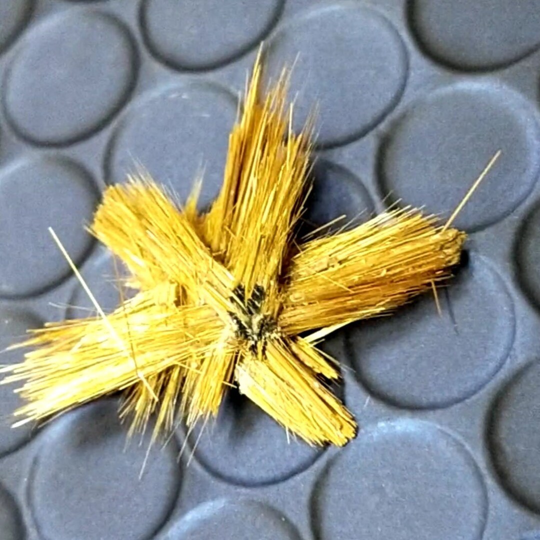 Star Shaped Golden Rutile on Hematite From Brazil, Rare Crystal ...