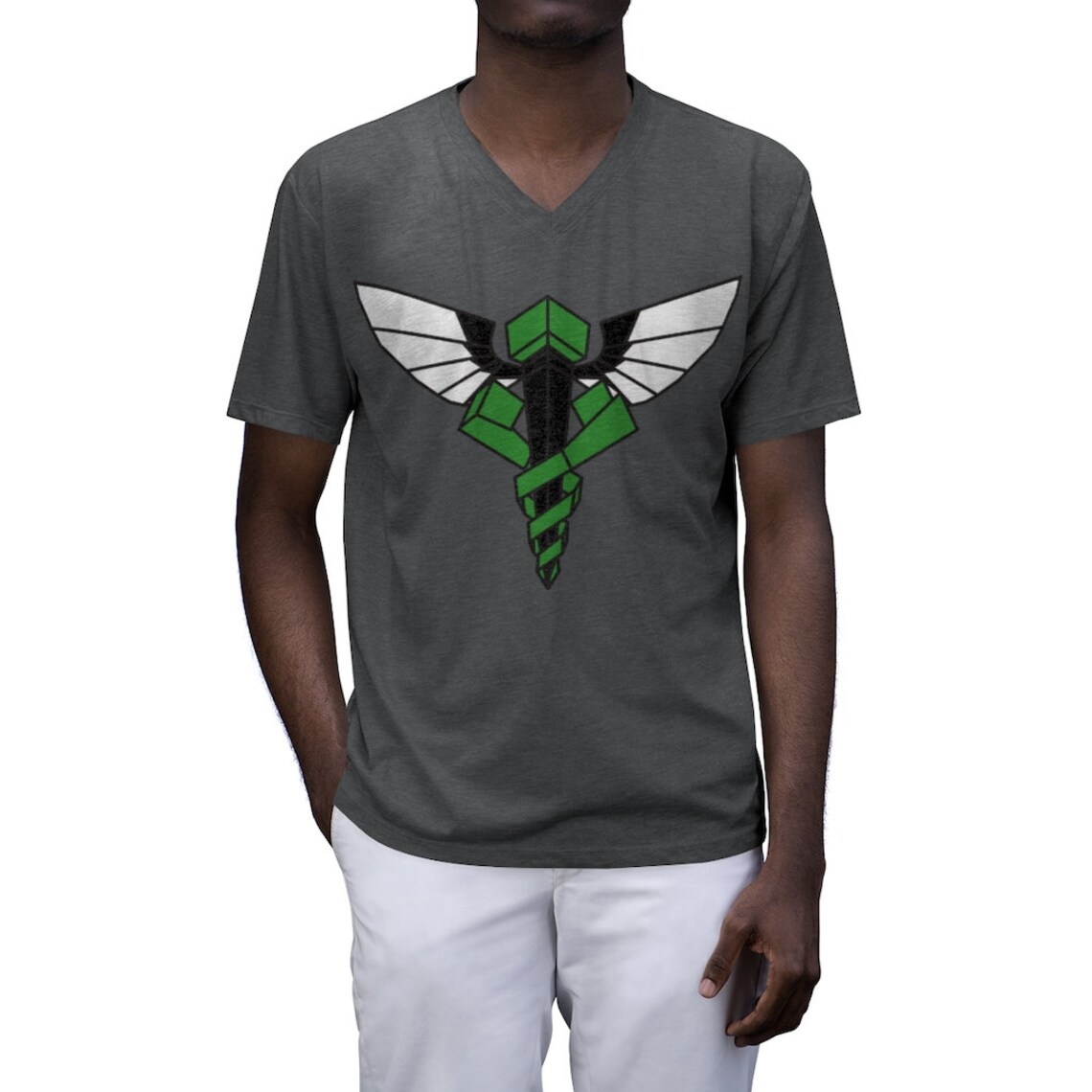 Art Deco DSNY Logo | Sanitation Department | Men's Cool Tri-blend V ...