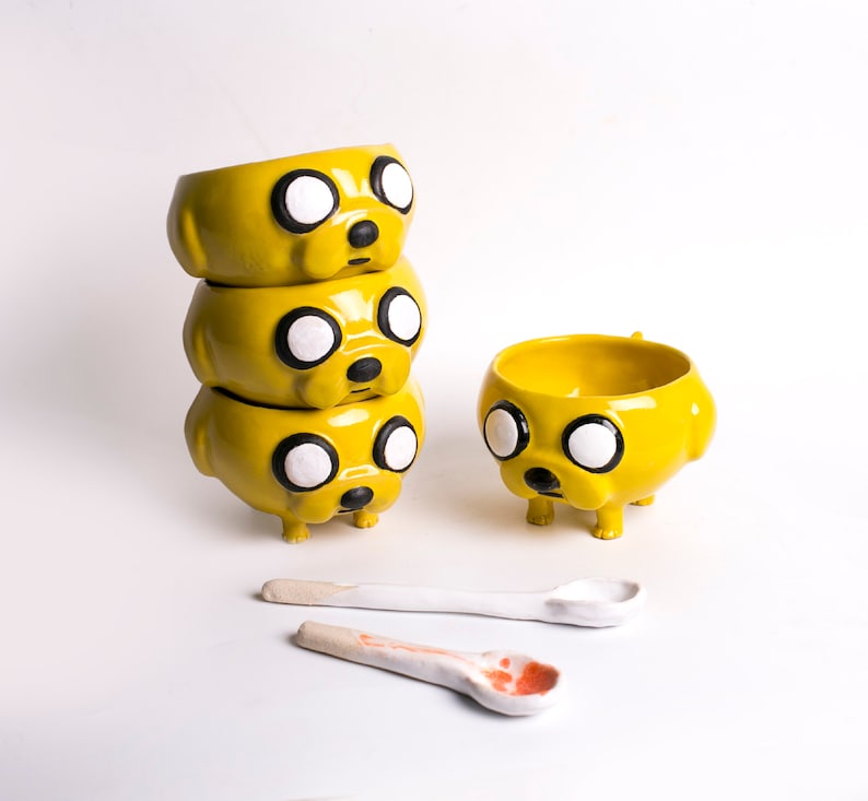 Pottery Planter Pot With Jake Adventure Time Hand Painted - Etsy