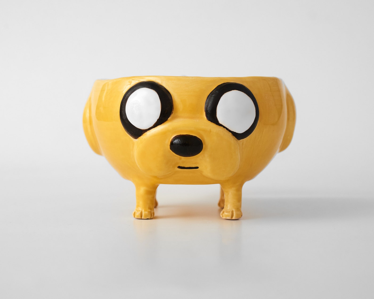 Pottery Planter Pot With Jake Adventure Time Hand Painted - Etsy