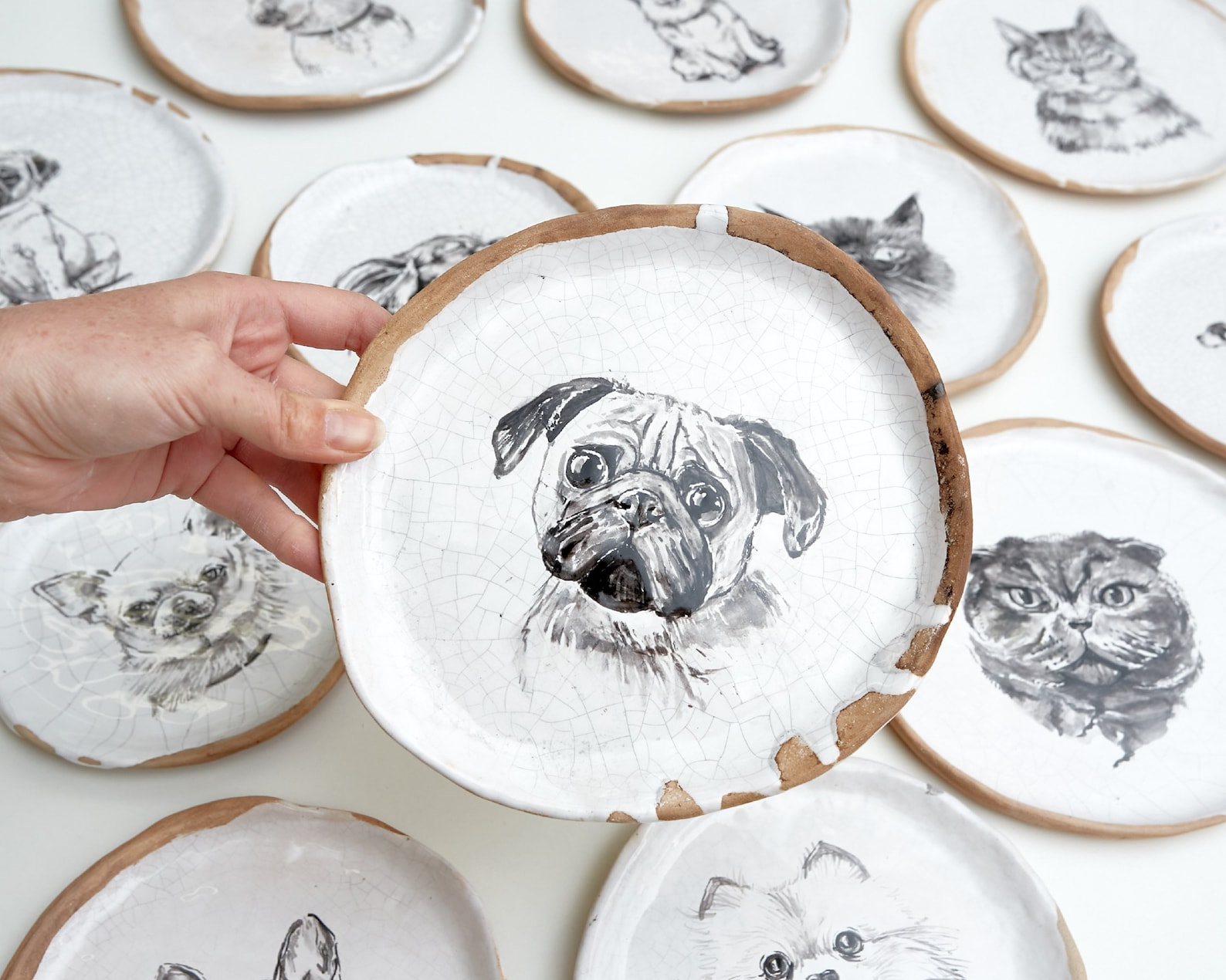 Corgi dog ceramic plate Pet portrait plate Custom 8 in | Etsy