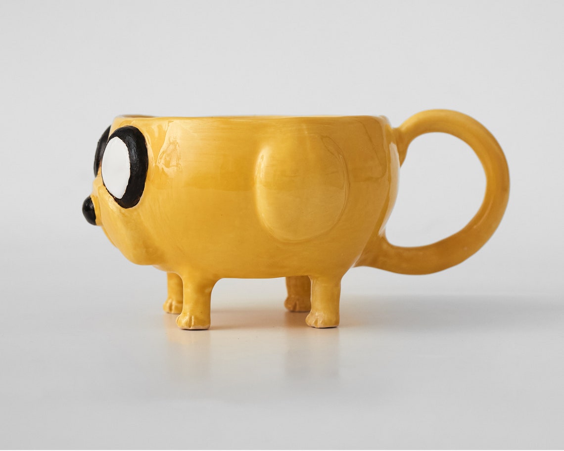 Pottery Planter Pot With Jake Adventure Time Hand Painted - Etsy