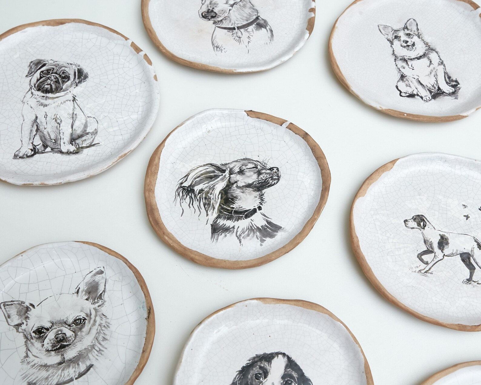 Corgi dog ceramic plate Pet portrait plate Custom 8 in | Etsy