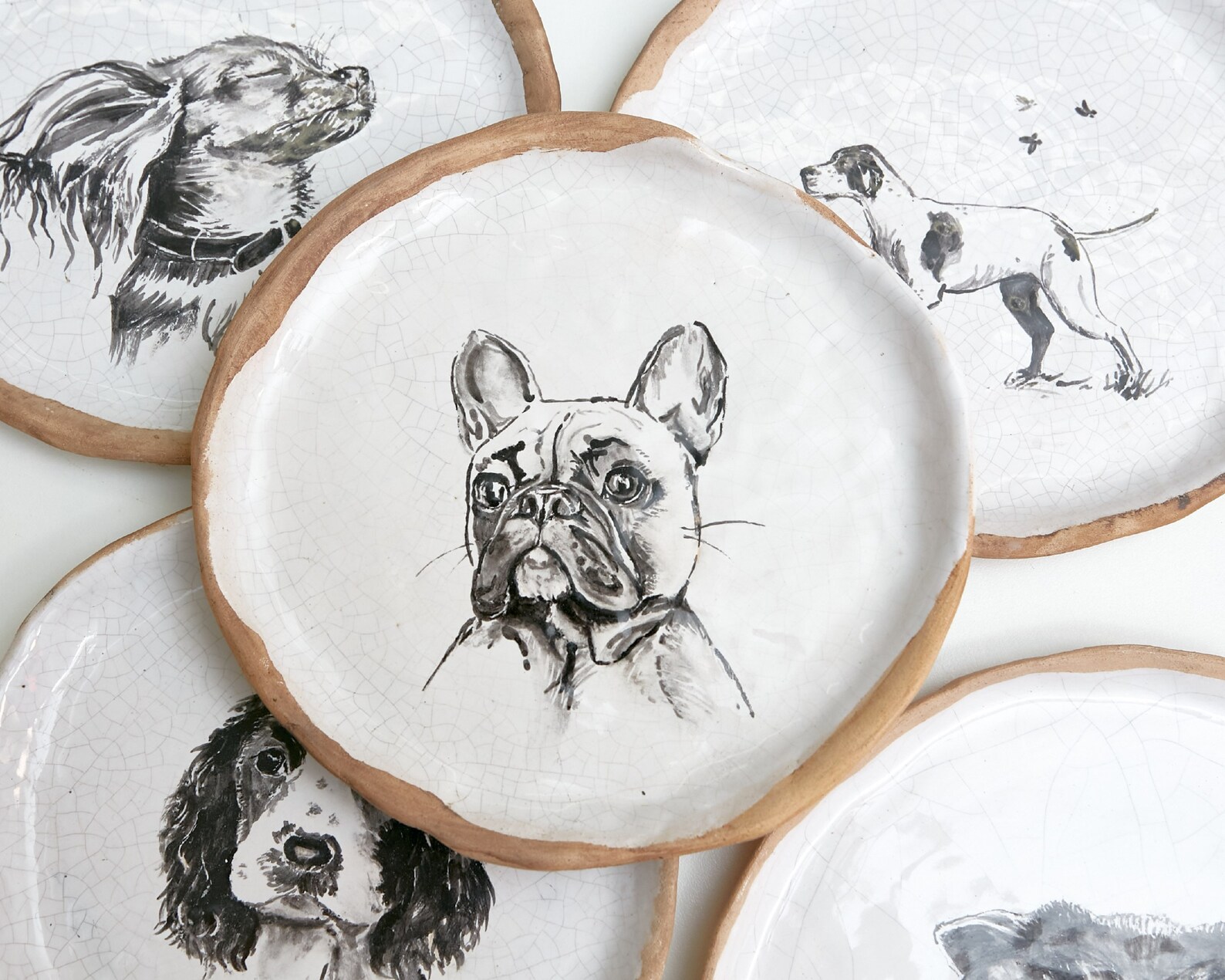 Corgi dog ceramic plate Pet portrait plate Custom 8 in | Etsy