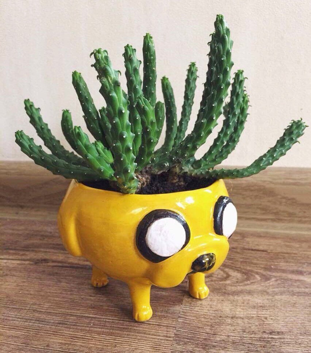 Pottery Planter Pot With Jake Adventure Time Hand Painted Clay Vase 300 ...
