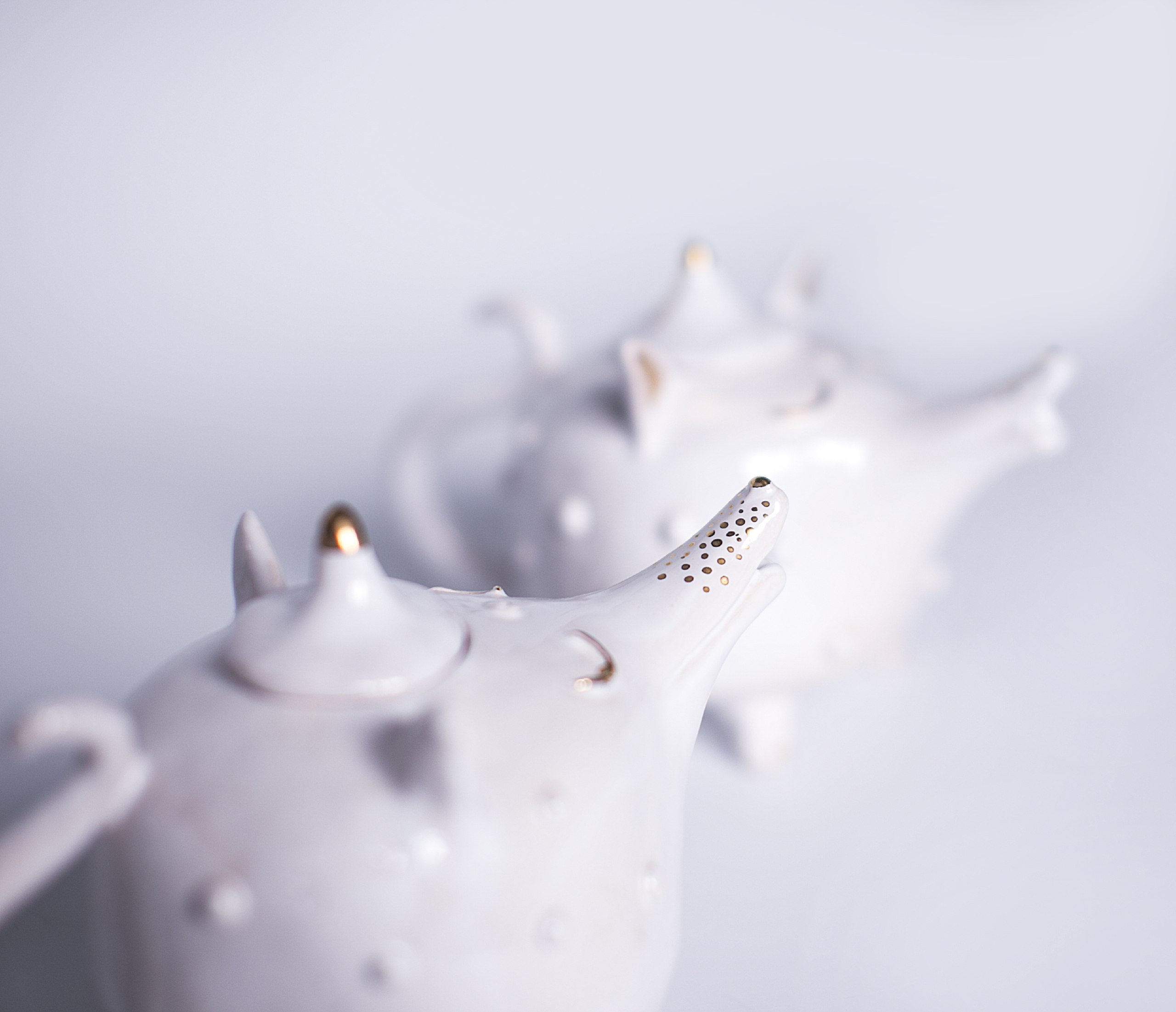 Pottery Hand Painted Fox Teapot Clay Teapot 400 Ml 13,5 Oz Ceramic ...