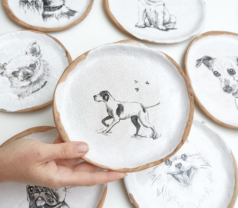 Corgi Dog Ceramic Plate Pet Portrait Plate Custom 8 in - Etsy