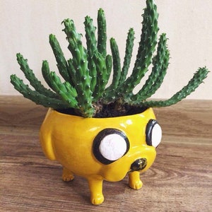 Pottery Coffee Cup With Jake - Adventure Time Hand Painted Mug - 300 Ml ...