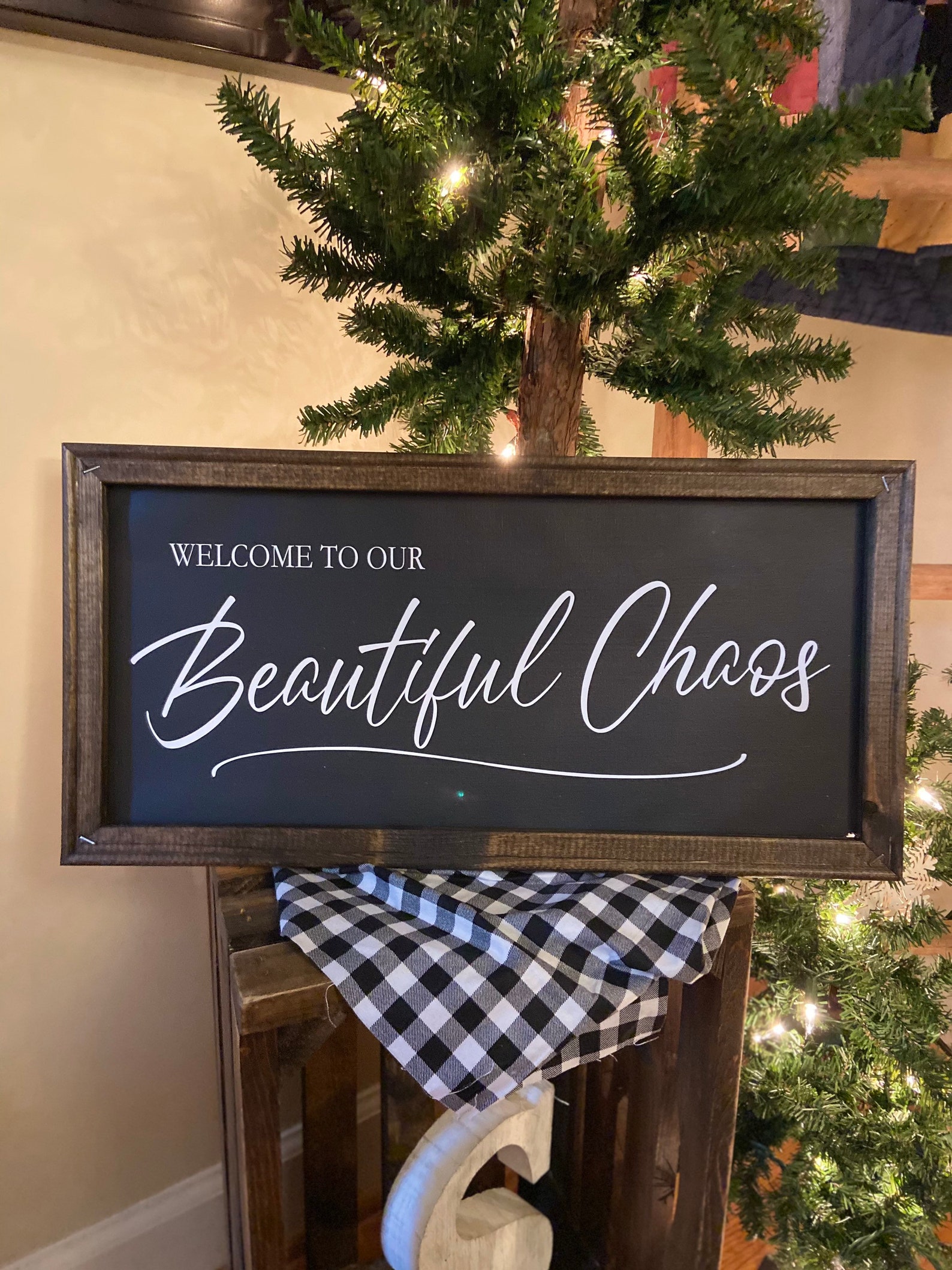 Beautiful Chaos Reverse Canvas Sign Beautiful Chaos - Etsy