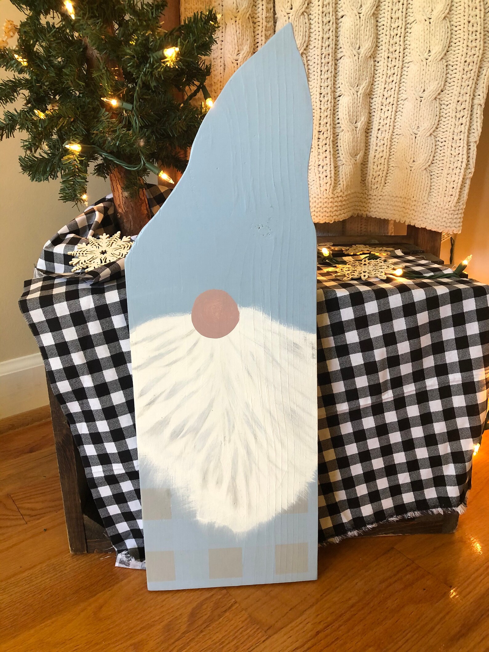 Hand Painted Wood Gnomes Farmhouse Gnomes Porch Gnomes - Etsy