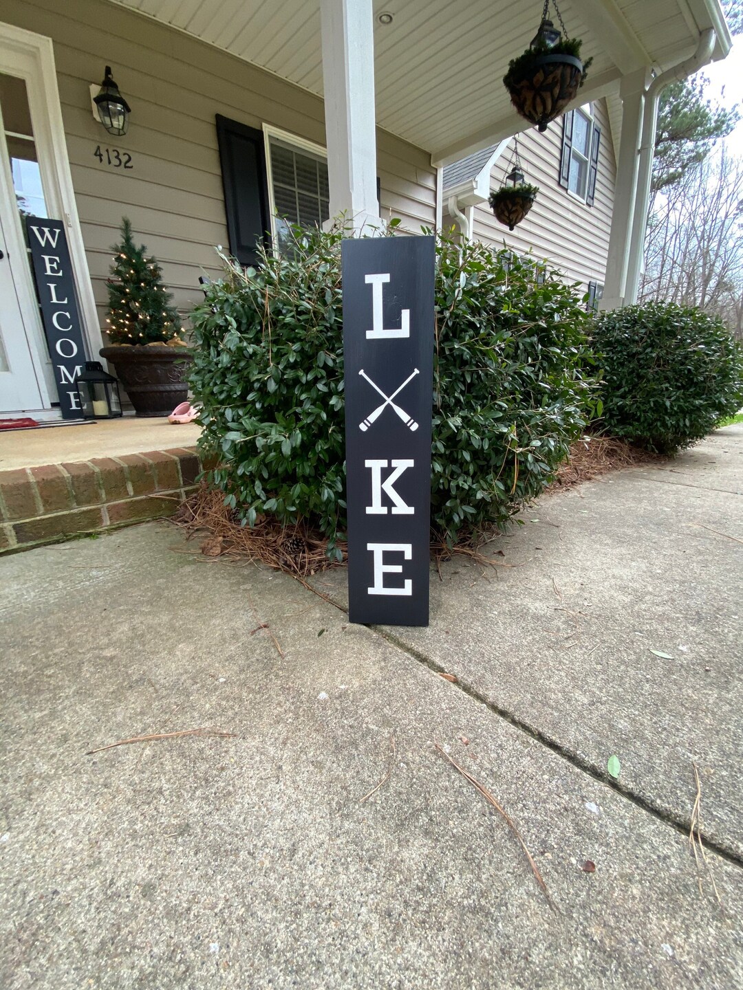 24 Farmhouse LAKE Sign/porch Leaner With Paddles, Lake Life, Lake House ...