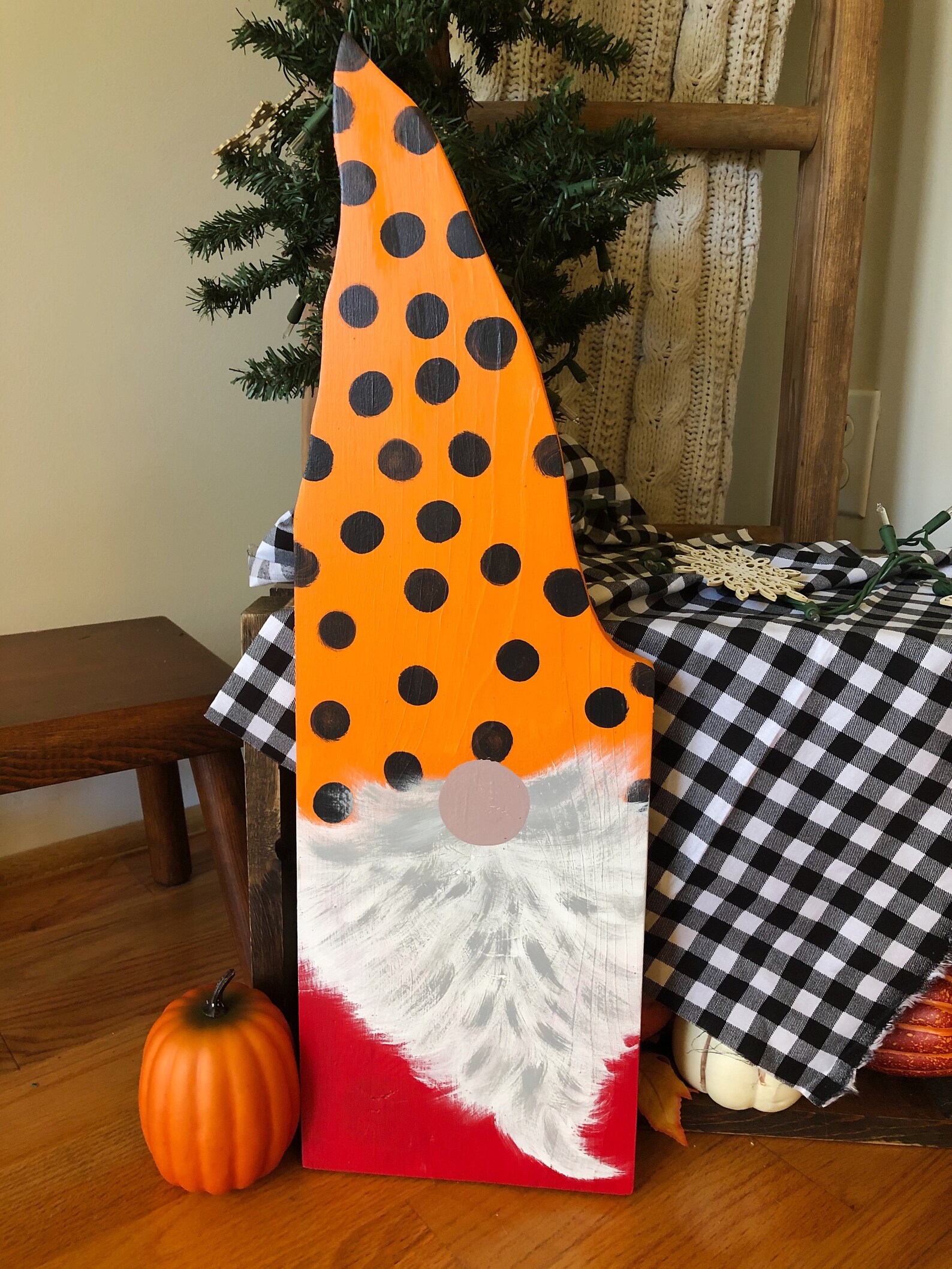 Hand Painted Wood Gnomes Farmhouse Gnomes Porch Gnomes - Etsy