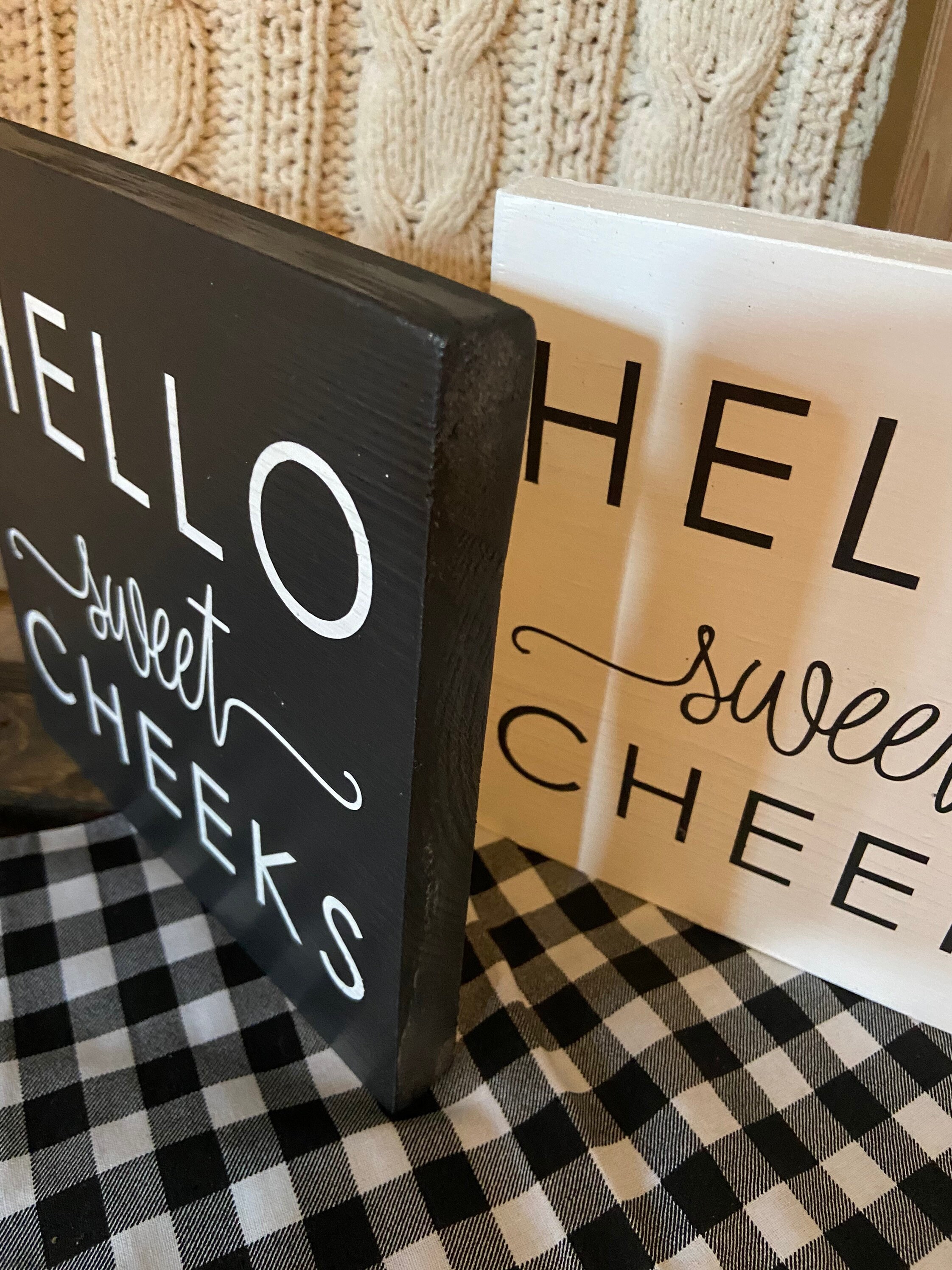 Hello Sweet Cheeks Stand Alone Sign Farmhouse Decor | Etsy