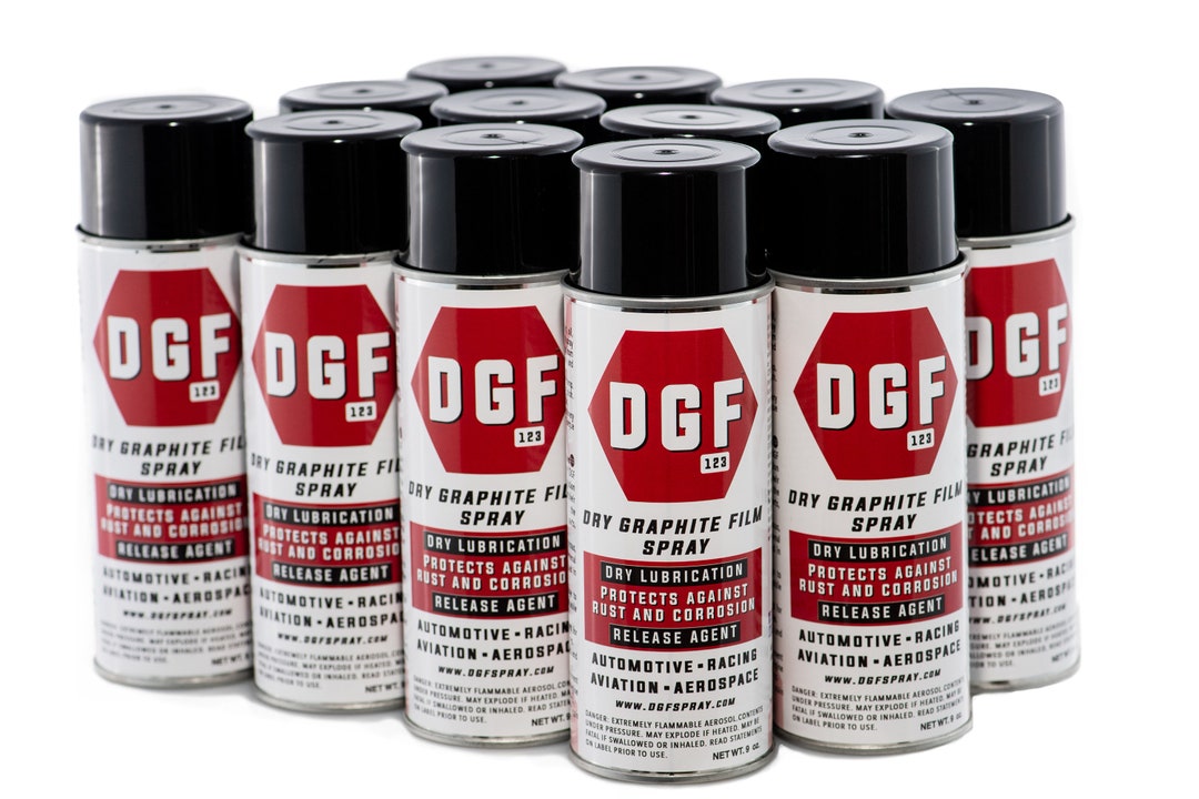 DGF Dry Graphite Film Aerosol Spray 1 Case of 12 Cans Lubricant, Anti ...