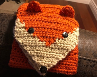 PATTERN ONLY Fox Keyhole Scarf Crochet Pattern , Crochet Fox Scarf ...